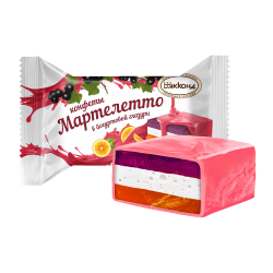 МАРТЕЛЕТТО в йогуртовой глазури со вкусом апельсина-чёрная смородина, 1 кг